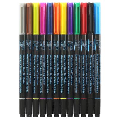 8 Packs: 12 ct. (96 total) Watercolor Dual-Tip Markers by Artist's Loft ...