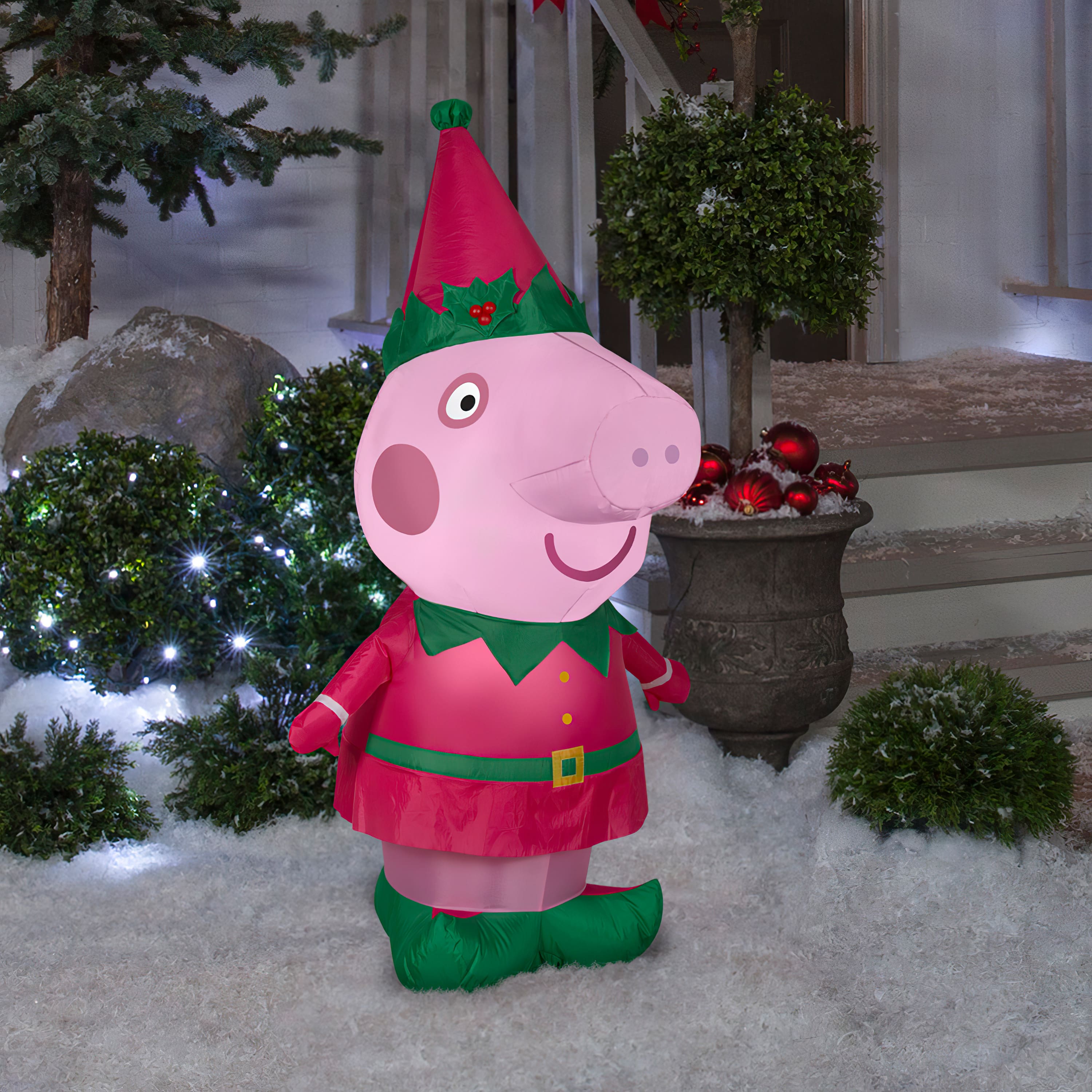 3.5ft. Airblown® Inflatable Christmas Peppa Pig | Michaels