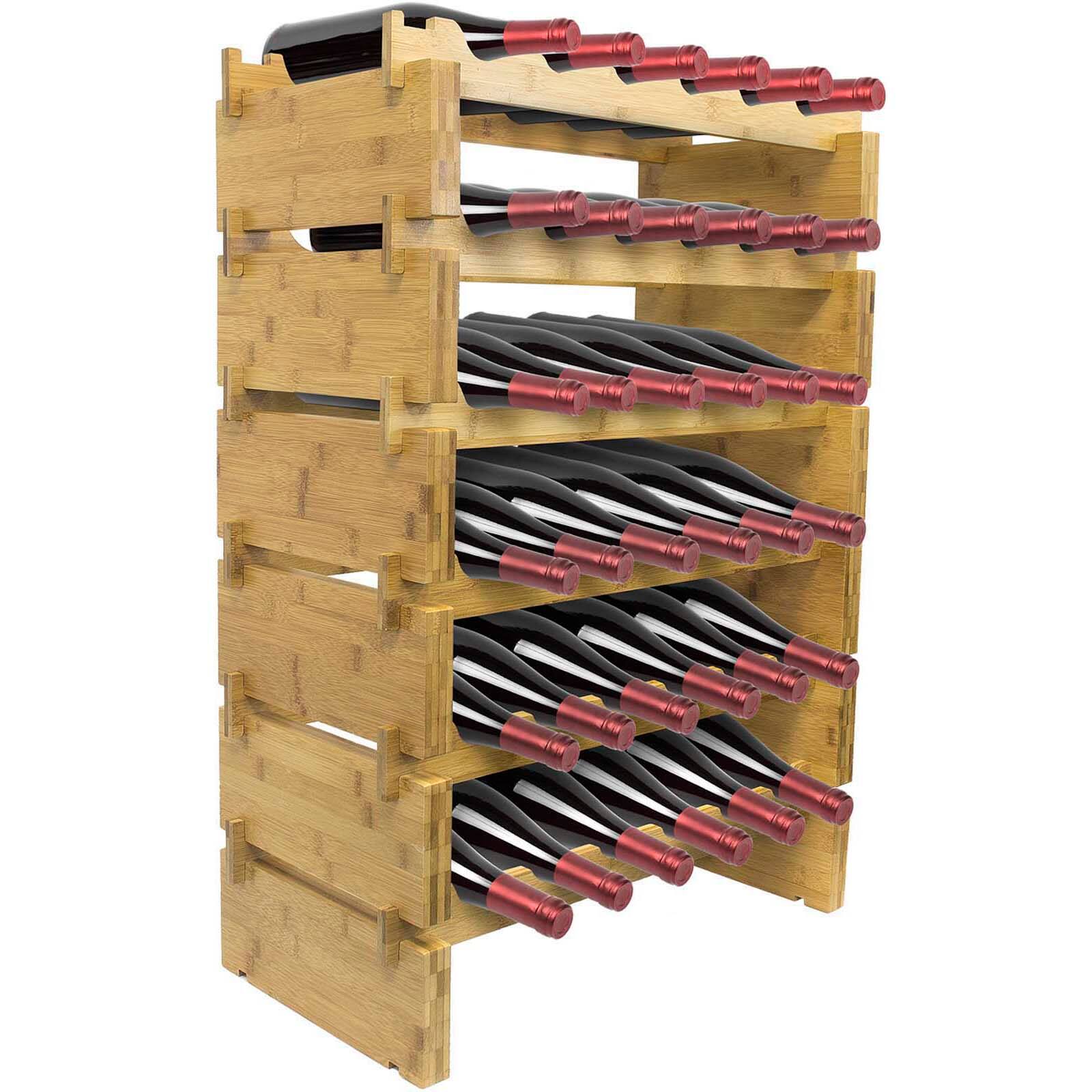 Sorbus Natural 6-Tier Stackable Bamboo Wine Rack | Michaels