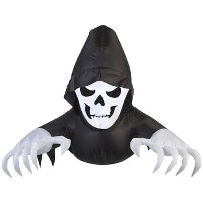 2.3ft. Airblown® Window Creeper Inflatable Halloween Friendly Reaper ...