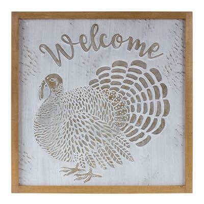 20" Metal Welcome Turkey Sign | Michaels