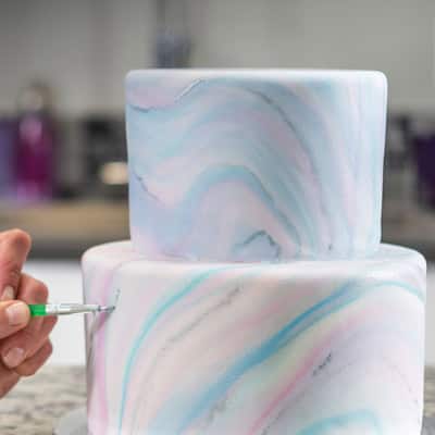 Marbled Fondant Tiered Cake | Projects | Michaels