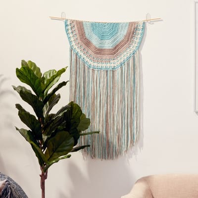 Caron® Cotton Cakes™ Half Moon Crochet Wall Hanging | Projects | Michaels