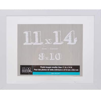 White Belmont Float Frame by Studio Décor®, Size: 11" x 14" | Michaels