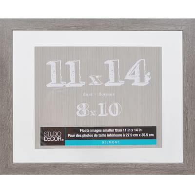 Gray Belmont Float Frame by Studio Décor®, Size: 11" x 14" | Michaels