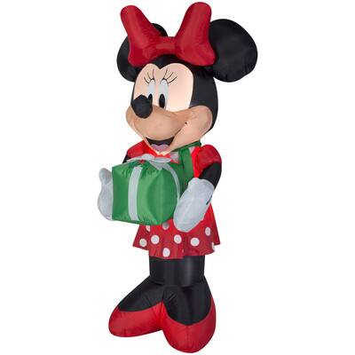 6ft. Airblown® Inflatable Christmas Minnie w/ Scarf and Presents | Michaels