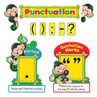 Monkey Mischief® Punctuation Bulletin Board Set | Michaels