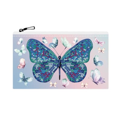 Diamond Dotz® Beginner Butterfly Days Zipper Pouch Diamond Painting Kit ...