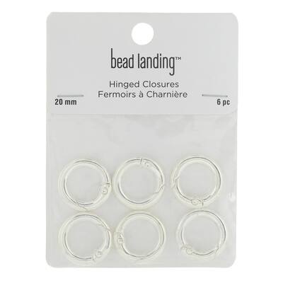 20mm Metal Round Hinged Closures, 6ct. by Bead Landing™ | Michaels