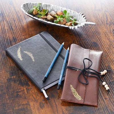 Gold Feather Leather Pouch | Projects | Michaels