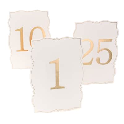 1-25 Ornate Gold Table Numbers by Celebrate It™ | Michaels