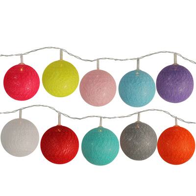 10ct. Multicolor LED Yarn Ball Summer String Lights | Michaels