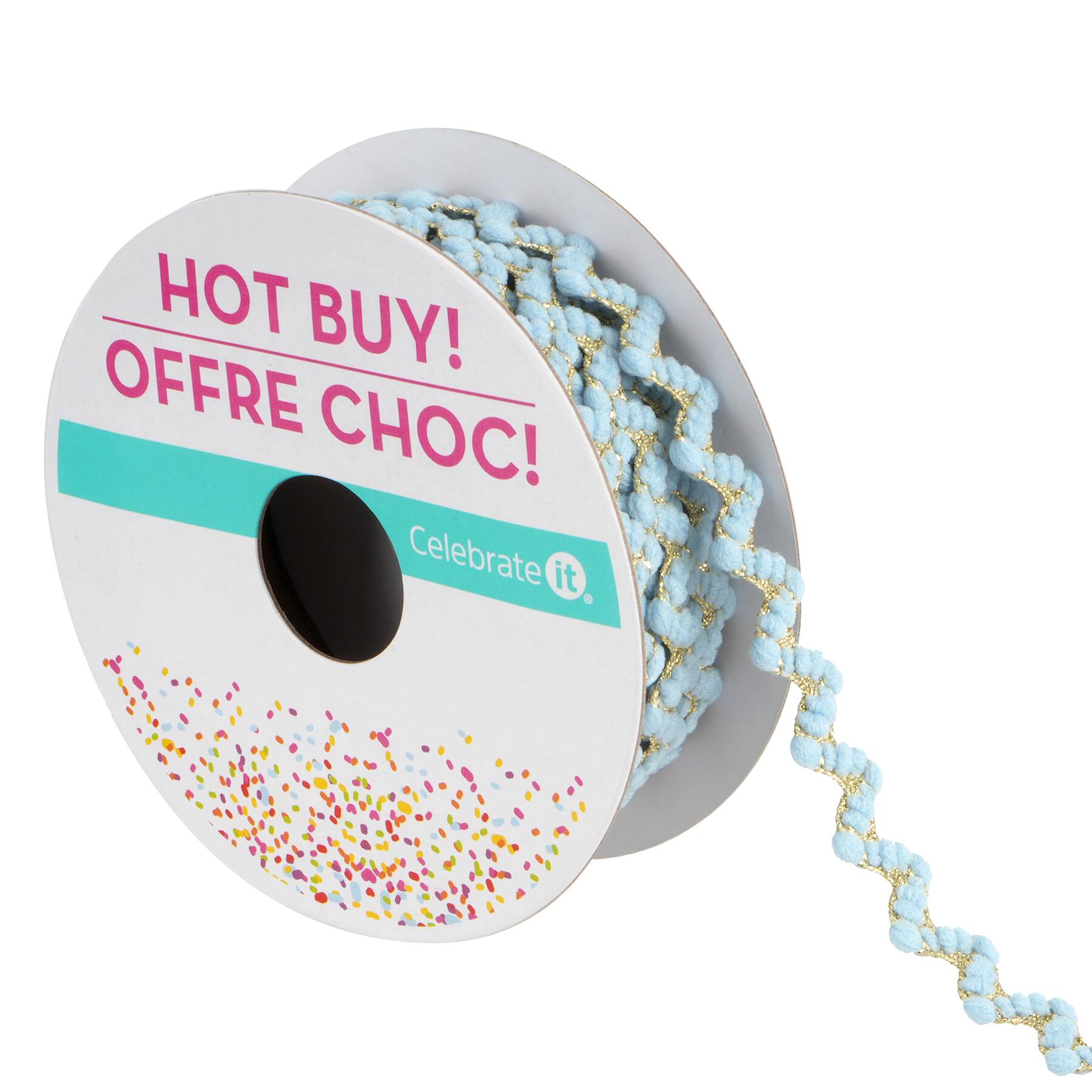 3/8" x 3yd. Gold Metallic Ric Rac Ribbon by Celebrate It® Hot Buy ...