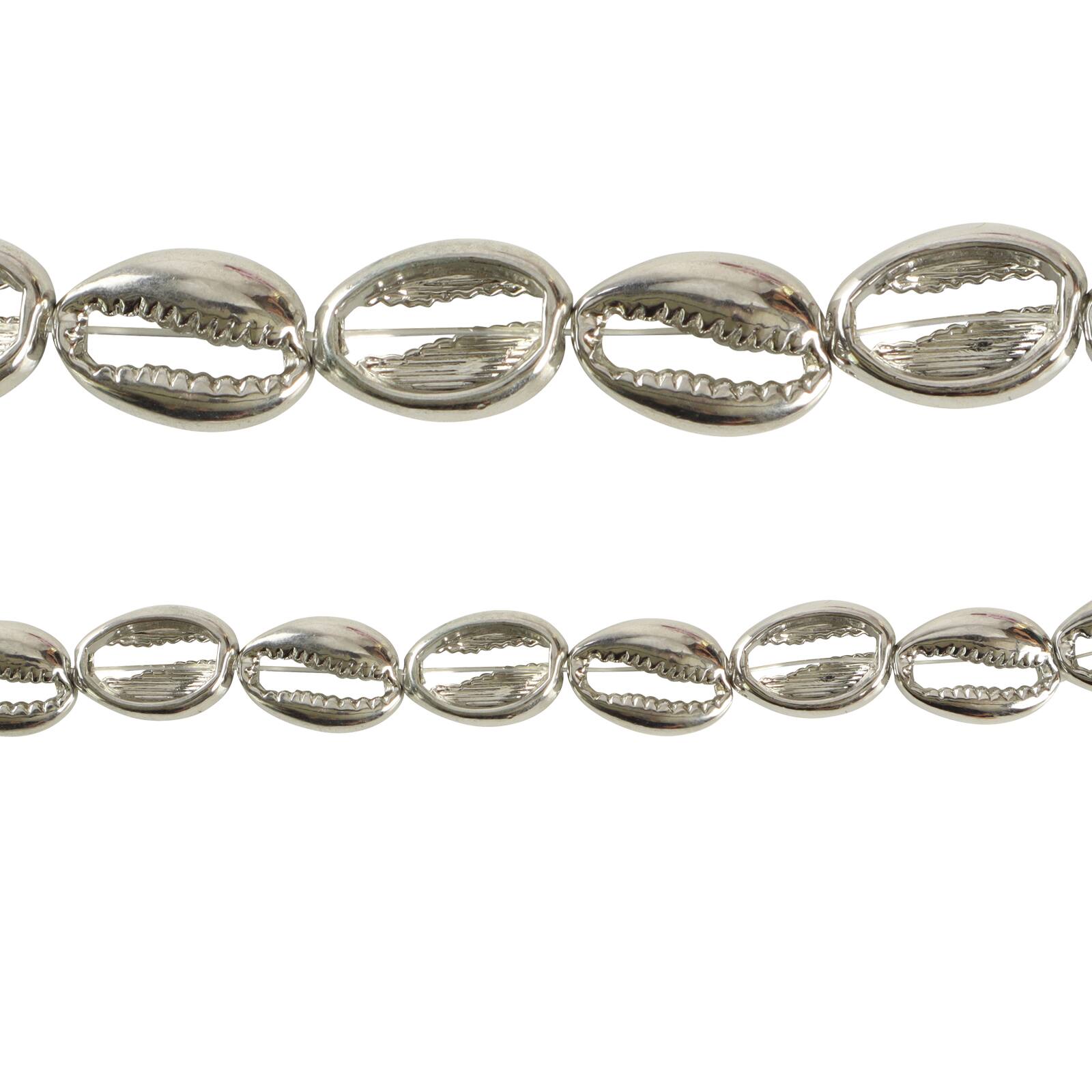 Rhodium Zinc Alloy Cowry Shell Beads, 17mm by Bead Landing® | Metal ...