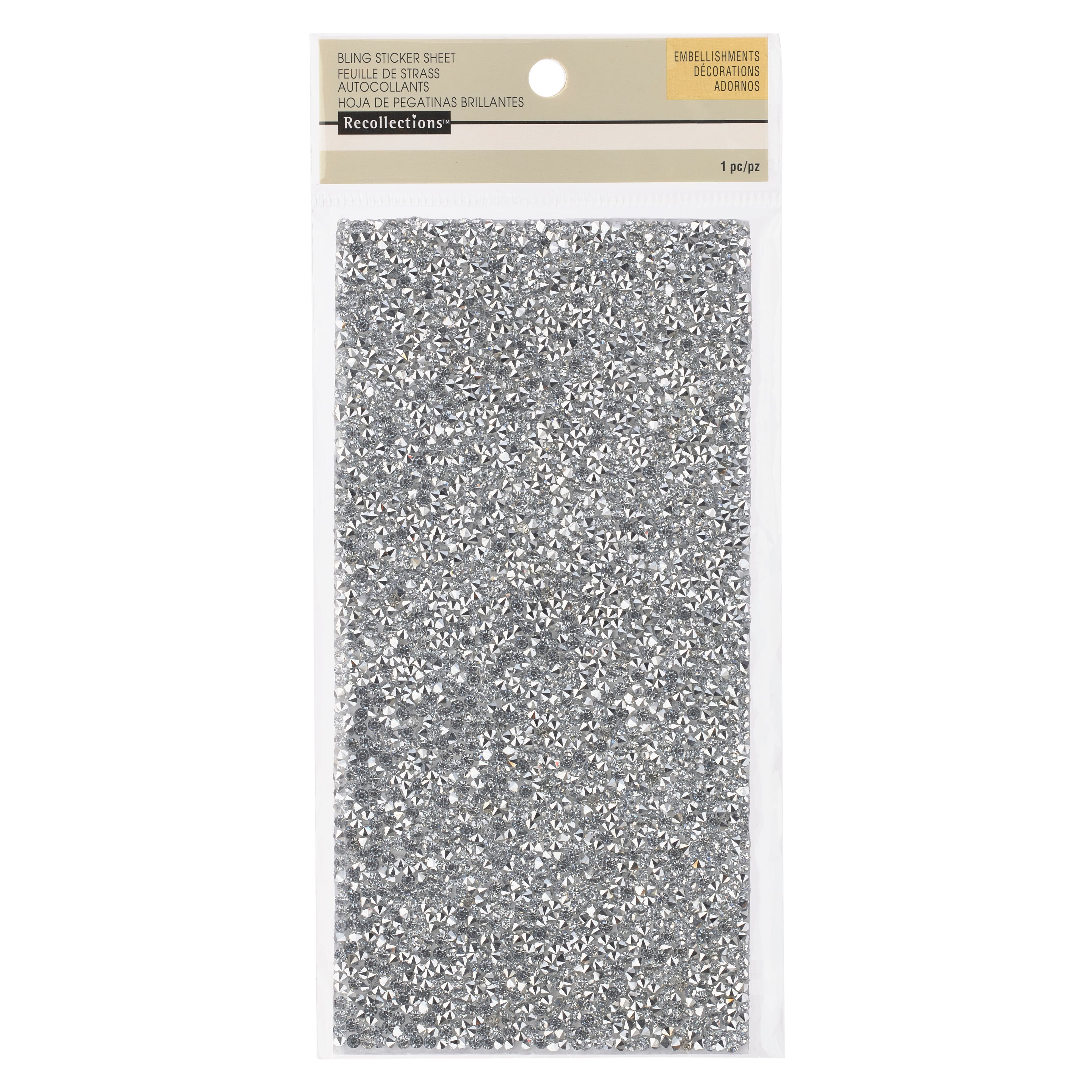 Buy in Bulk - 12 Pack: Silver Crackled Bling Sticker by Recollections ...