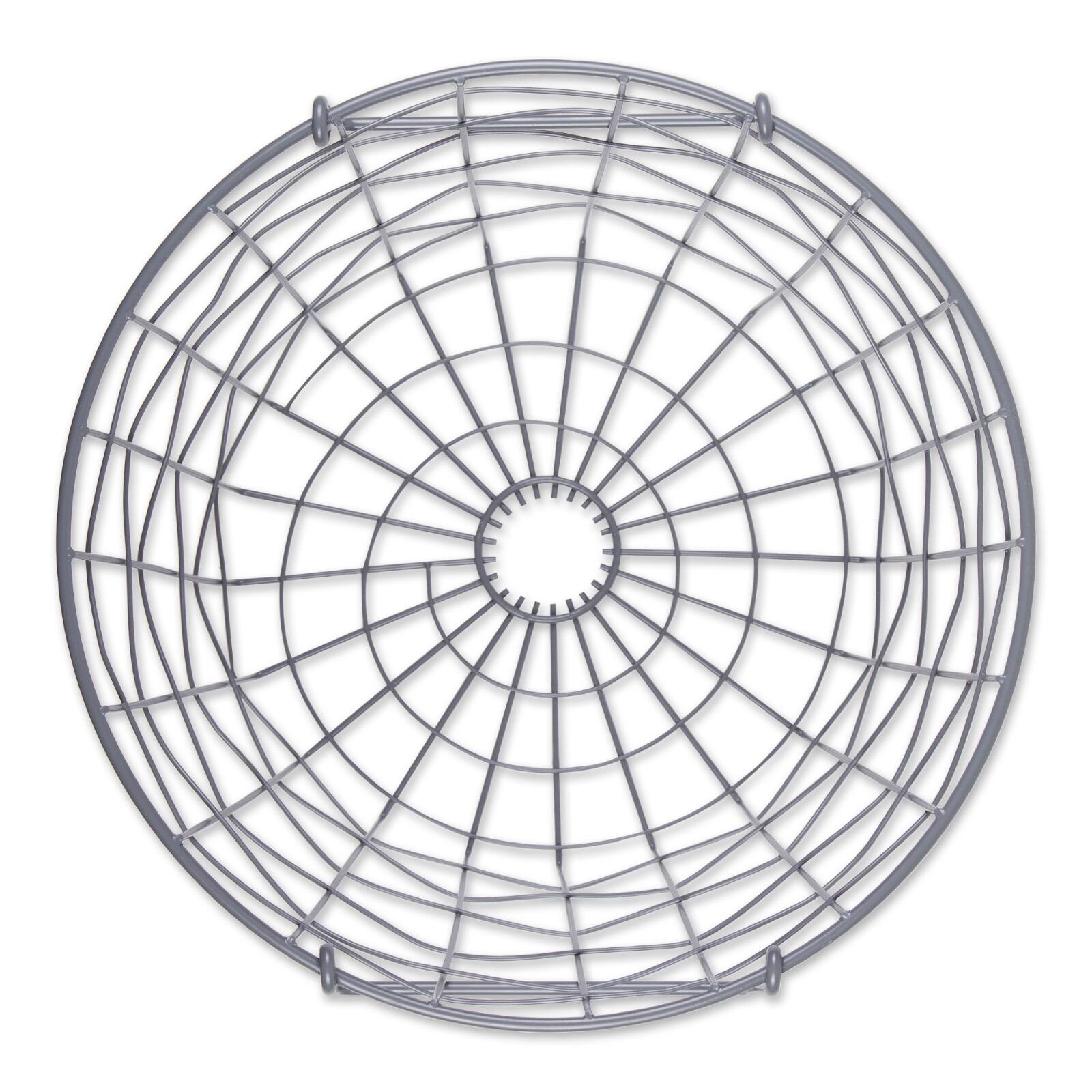 DII® Medium Cool Gray Round Metal Basket | Michaels