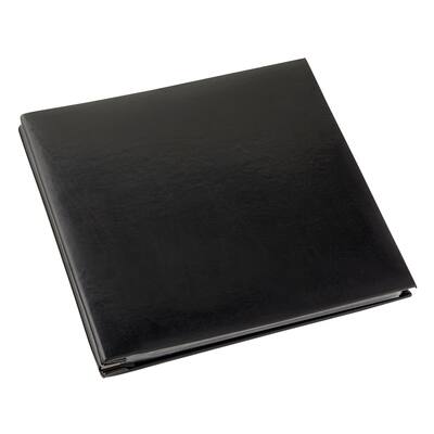 Buy in Bulk - 6 Pack: Black Mega Faux Leather Scrapbook, 12" x 12" by ...