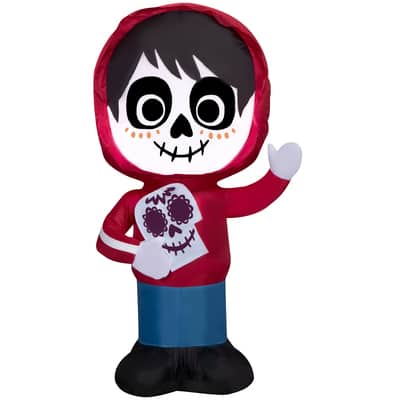 3.5ft. Airblown® Inflatable Halloween Miguel from Coco with Skull ...