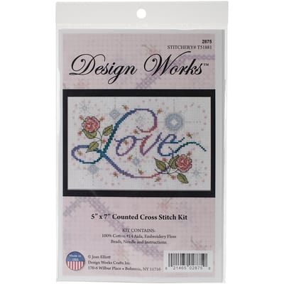 Design Works™ Love Counted Cross Stitch Kit | Michaels