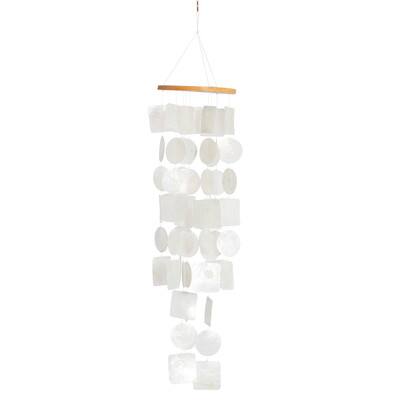 White Capiz shell Coastal Windchime, 20" | Michaels