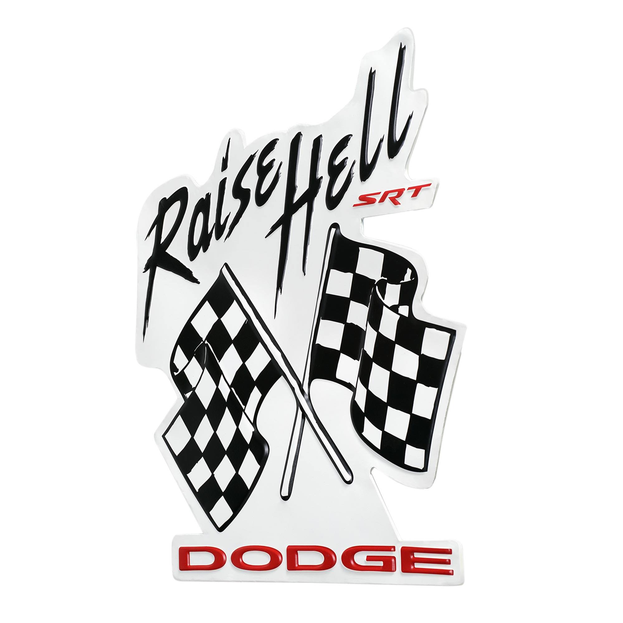 Dodge Raise Hell Flags Embossed Shaped Metal Wall Sign | Michaels