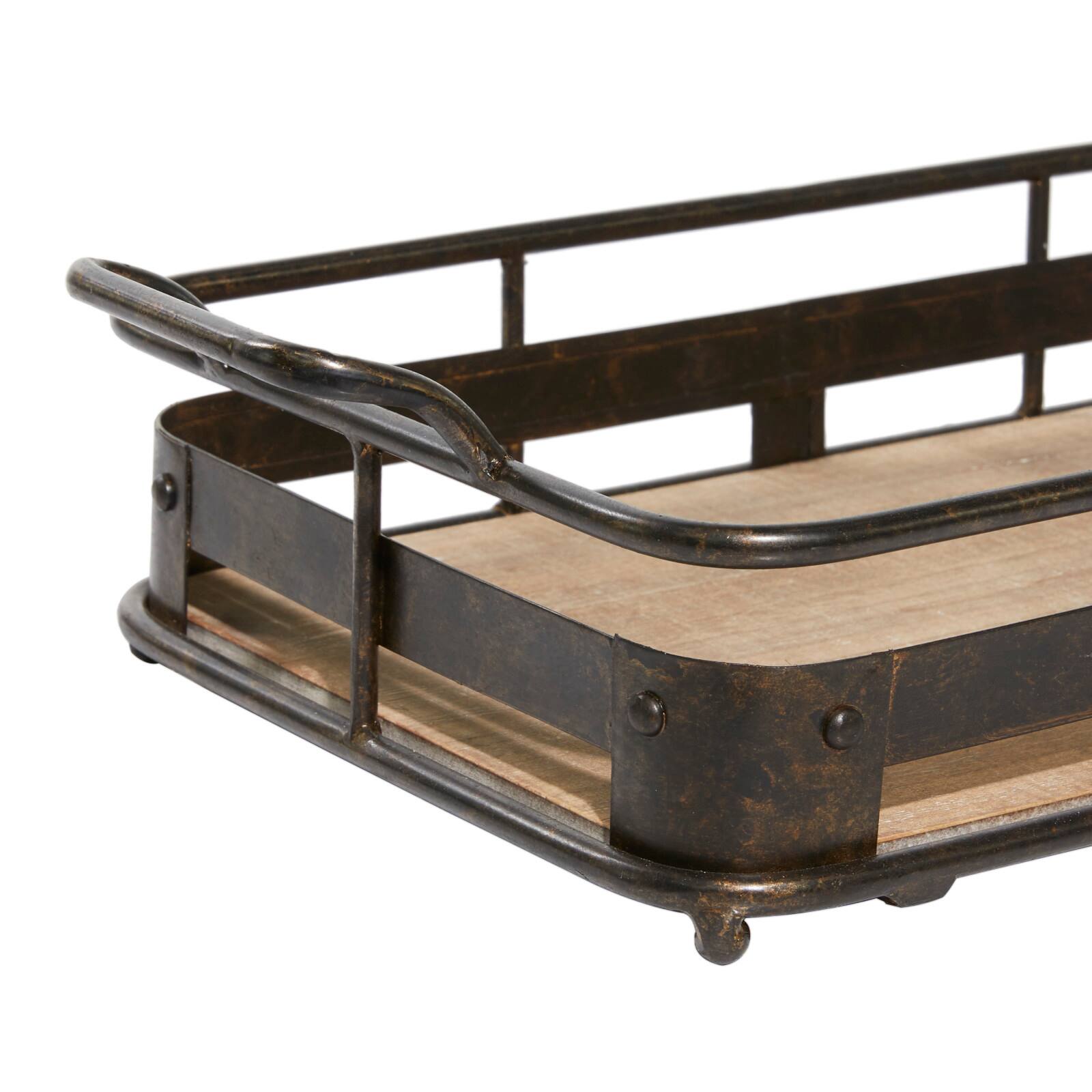 Brown Metal Industrial Tray Set | Michaels