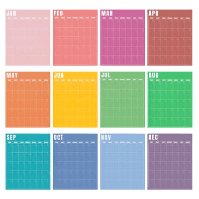 Large Rainbow Dry Erase Monthly Calendar Set by Celebrate It™ | Michaels