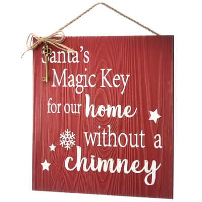10" Santa’s Key Door Sign | Michaels
