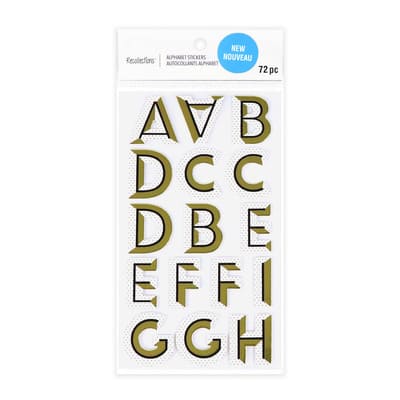 Gold Drop Shadow Alphabet Stickers by Recollections™ | Michaels