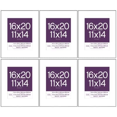 Buy in Bulk - 6 Pack: Black Frame with Mat, Basics by Studio Décor® | Michaels