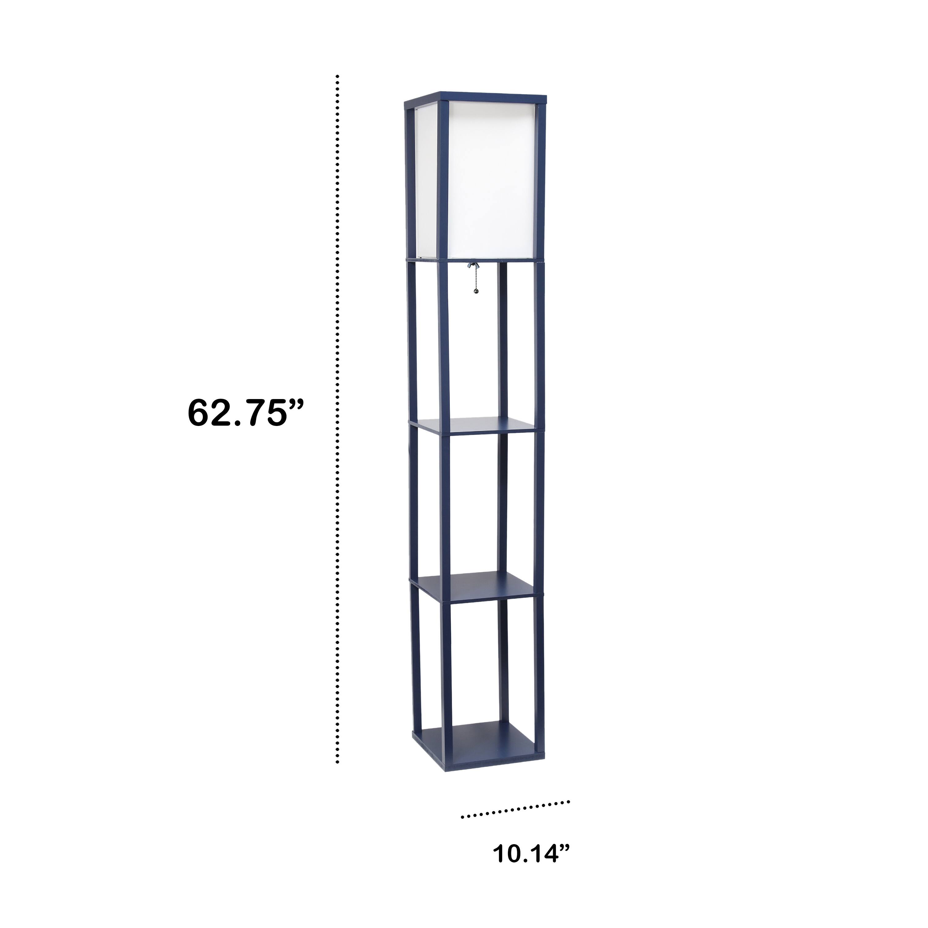 Lalia Home 5ft. Column Shelf Floor Lamp with Linen Shade | Michaels