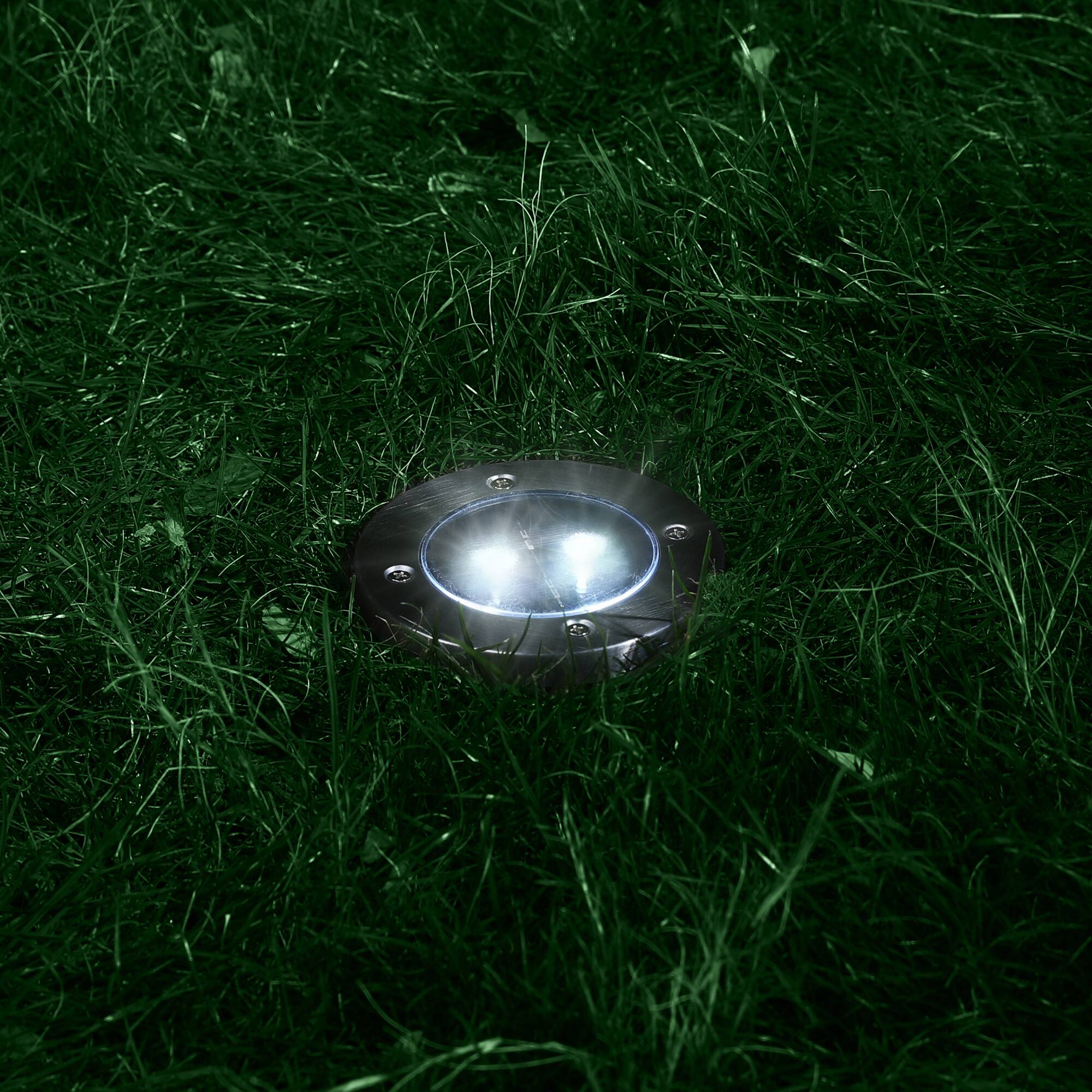 Glitzhome® 5.25" Solar Powered LED Pathway Ground Lights Set | Michaels