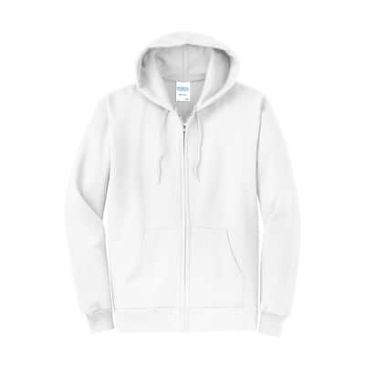 Port & Company® Neutrals Core Fleece Full-Zip Hooded Sweatshirt | Michaels