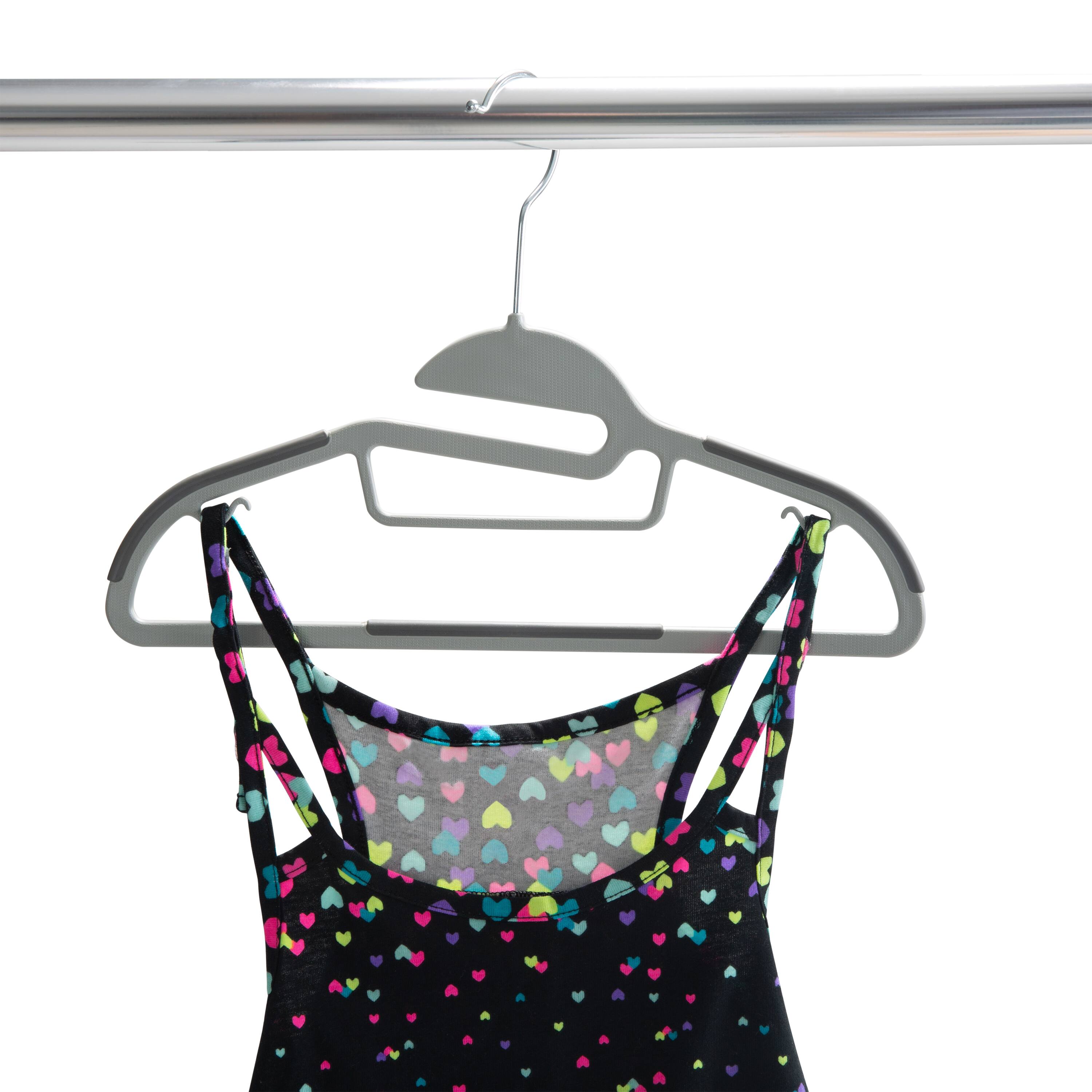 Simplify Kids Collar Saver Ultimate Hangers, 12ct., Color: Light Gray ...