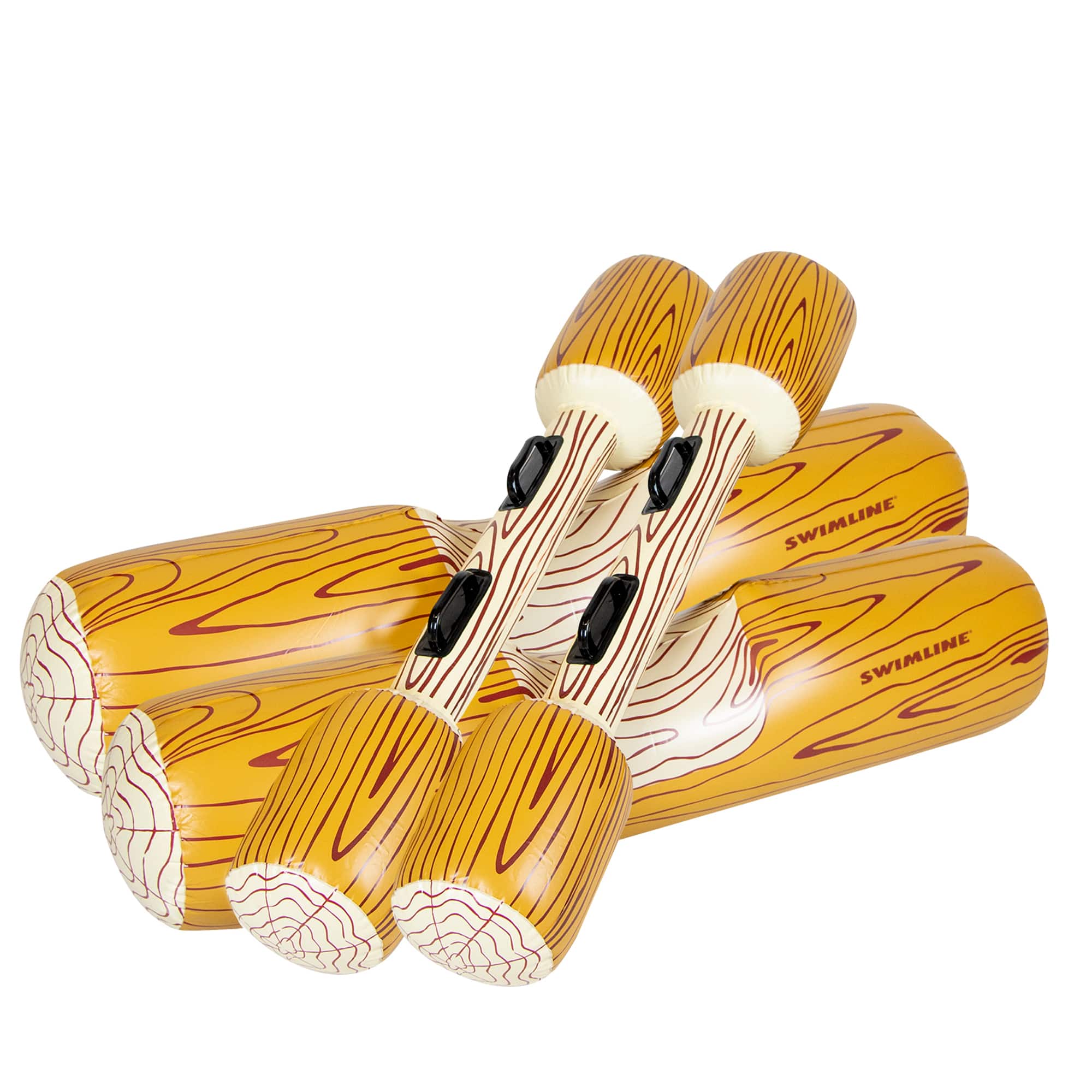 Swim Central 54" Brown & White Inflatable Swimming Pool Log Flume Joust ...