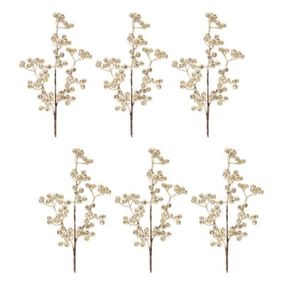 23" Glittered Berry Sprays, 6ct. | Michaels
