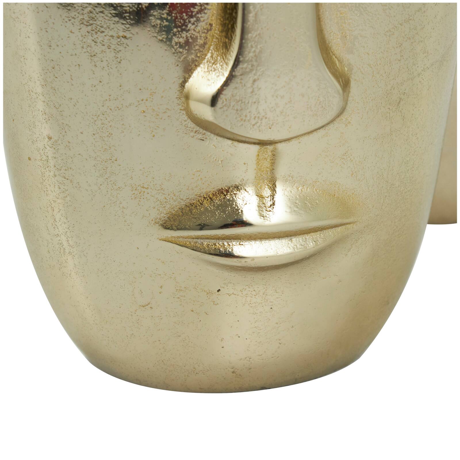 Gold Glam Aluminum Face Vase Set | Michaels