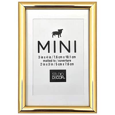 Buy in Bulk - 24 Pack: Metallic Gold Mini Frame with Mat by Studio ...