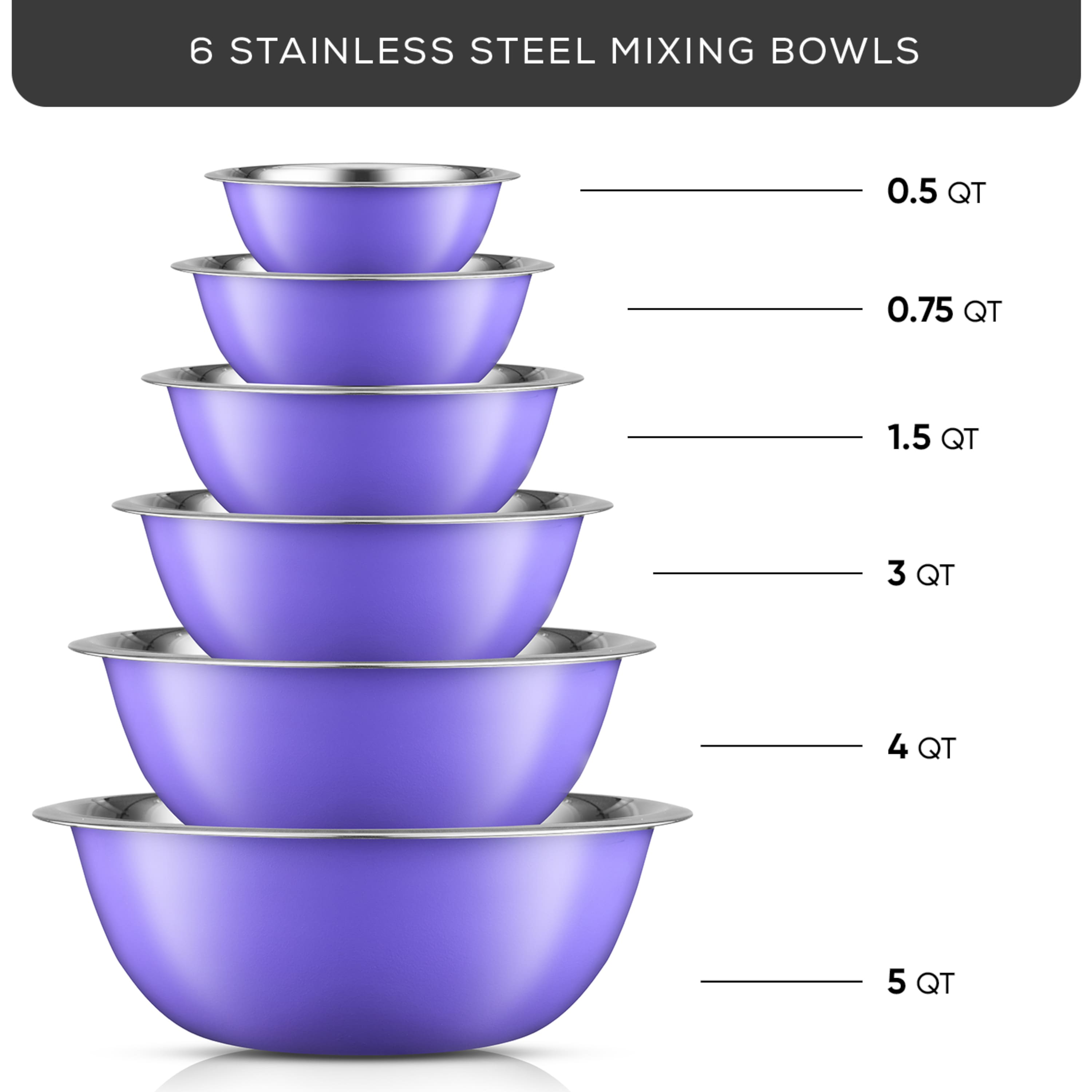 JoyJolt® Stainless Steel Mixing Bowl Set | Michaels