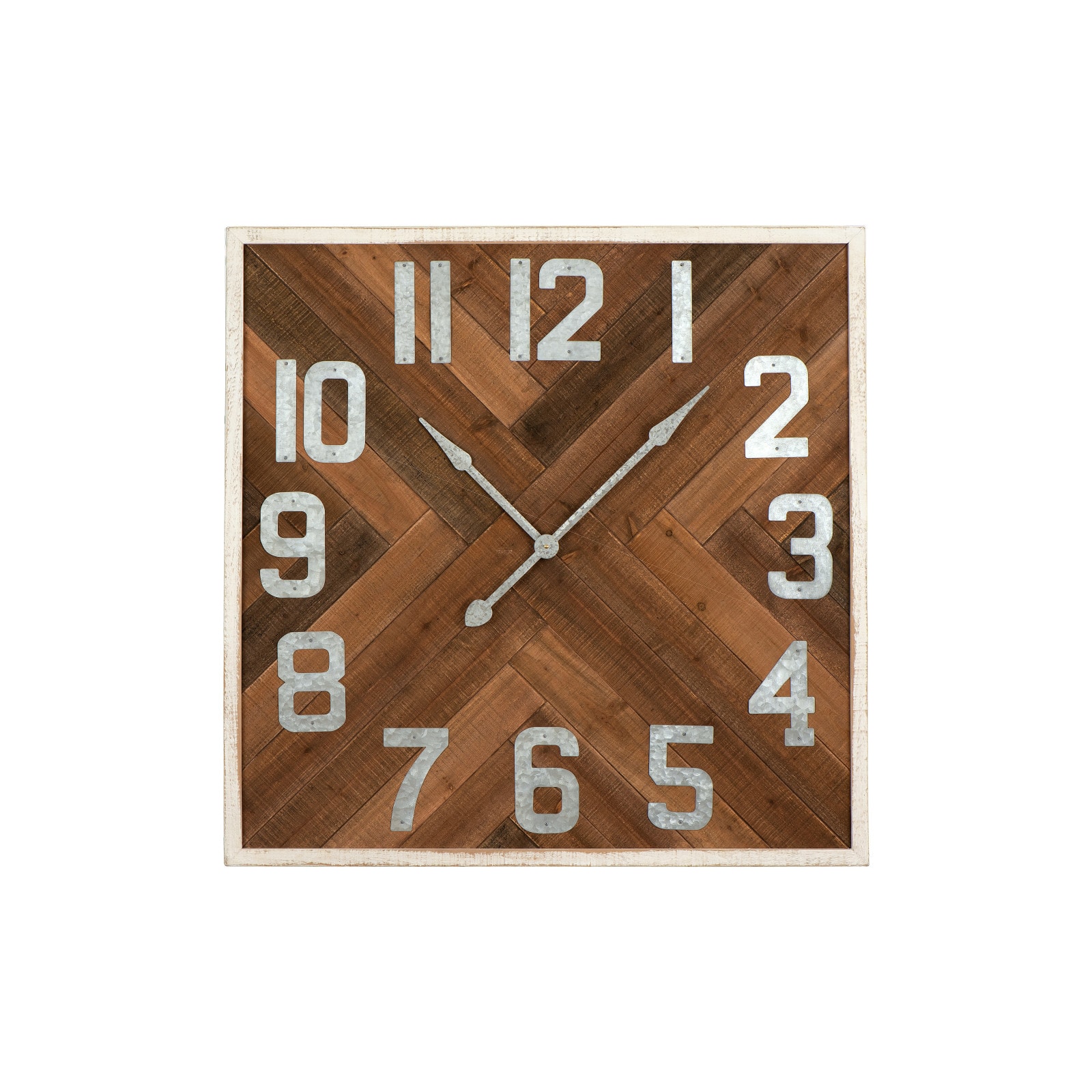 3ft. Herringbone Square Wood Wall Clock | Michaels