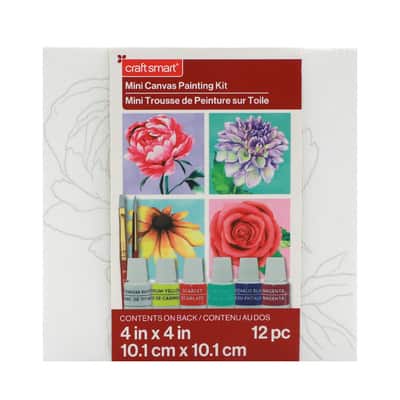 Floral Mini Canvas Painting Kit by Craft Smart® | Michaels