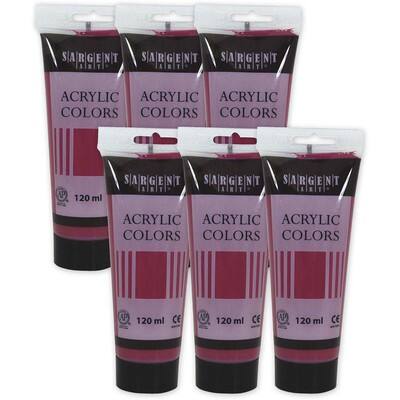 Sargent Art® Acrylic Paint, 120 mL, 6ct., Color: Alizarin Crimson ...