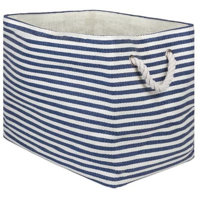 DII® Medium Pinstripe Rectangle Woven Paper Storage Bin | Michaels