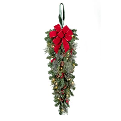 Haute Decor 3ft. Pre-Lit Classic Teardrop Swag | Michaels