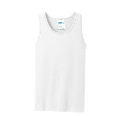 Port & Company® Men's Core Cotton Tank, Size: XXX-Large, Color: White ...
