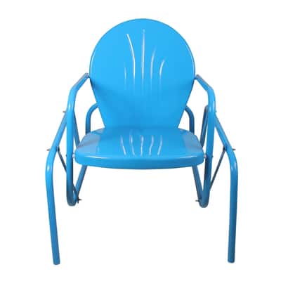 Outdoor Retro Metal Tulip Glider Patio Chair | Michaels