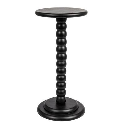 Hello Honey® 25" Stacked Pedestal Cocktail Side Table, Color: Black ...