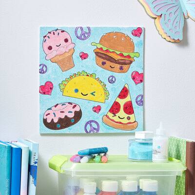 Glitter and Paint Canvas Panel | Projects | Michaels