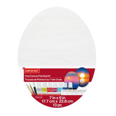 7" x 9" Sunset Oval Canvas Painting Kit by Craft Smart® | Michaels
