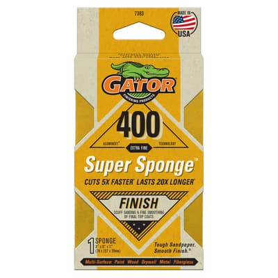 Gator® Super Sponge 3" x 5" Premium Sanding Tool, Color: 400 Extra Fine ...
